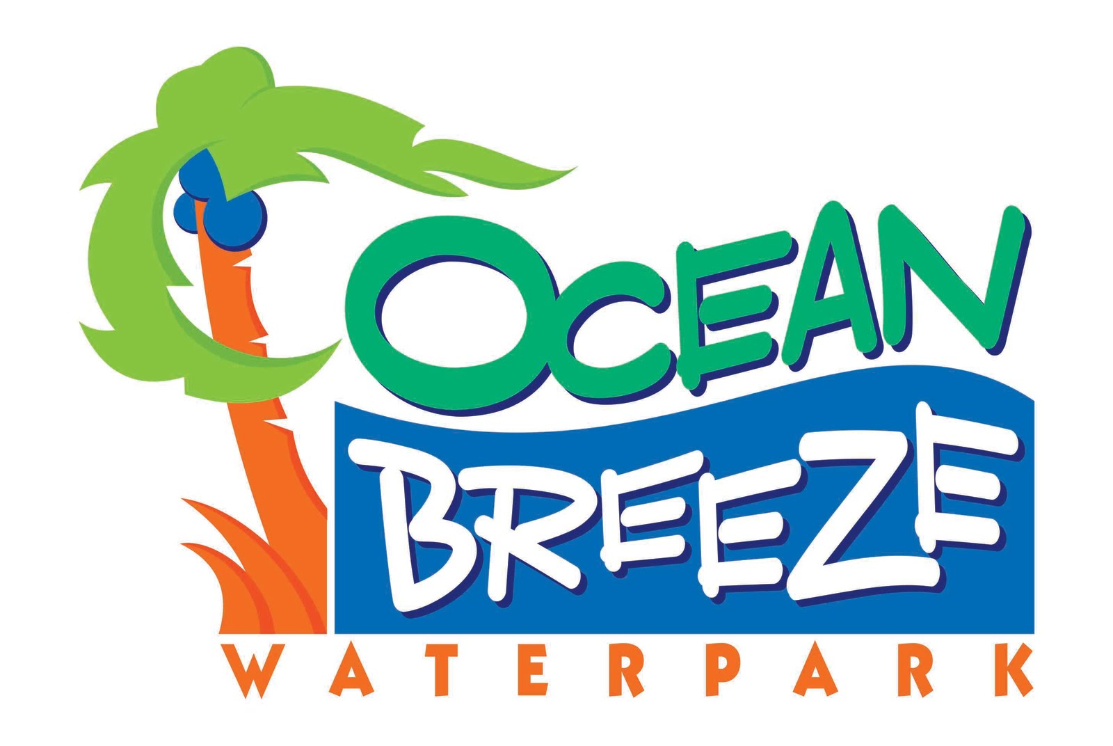 OCEAN BREEZE WATERPARK RESORT LOGO - Pro Sport Stickers